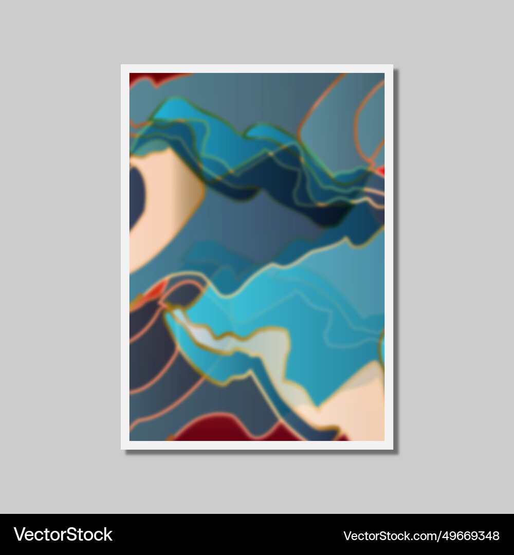 Acrylic painting poster design marble texture Vector Image