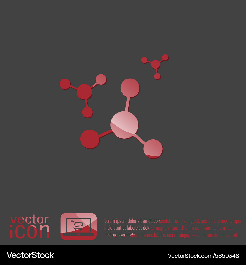 Atom molecule symbol icon of physics or chemistry Vector Image