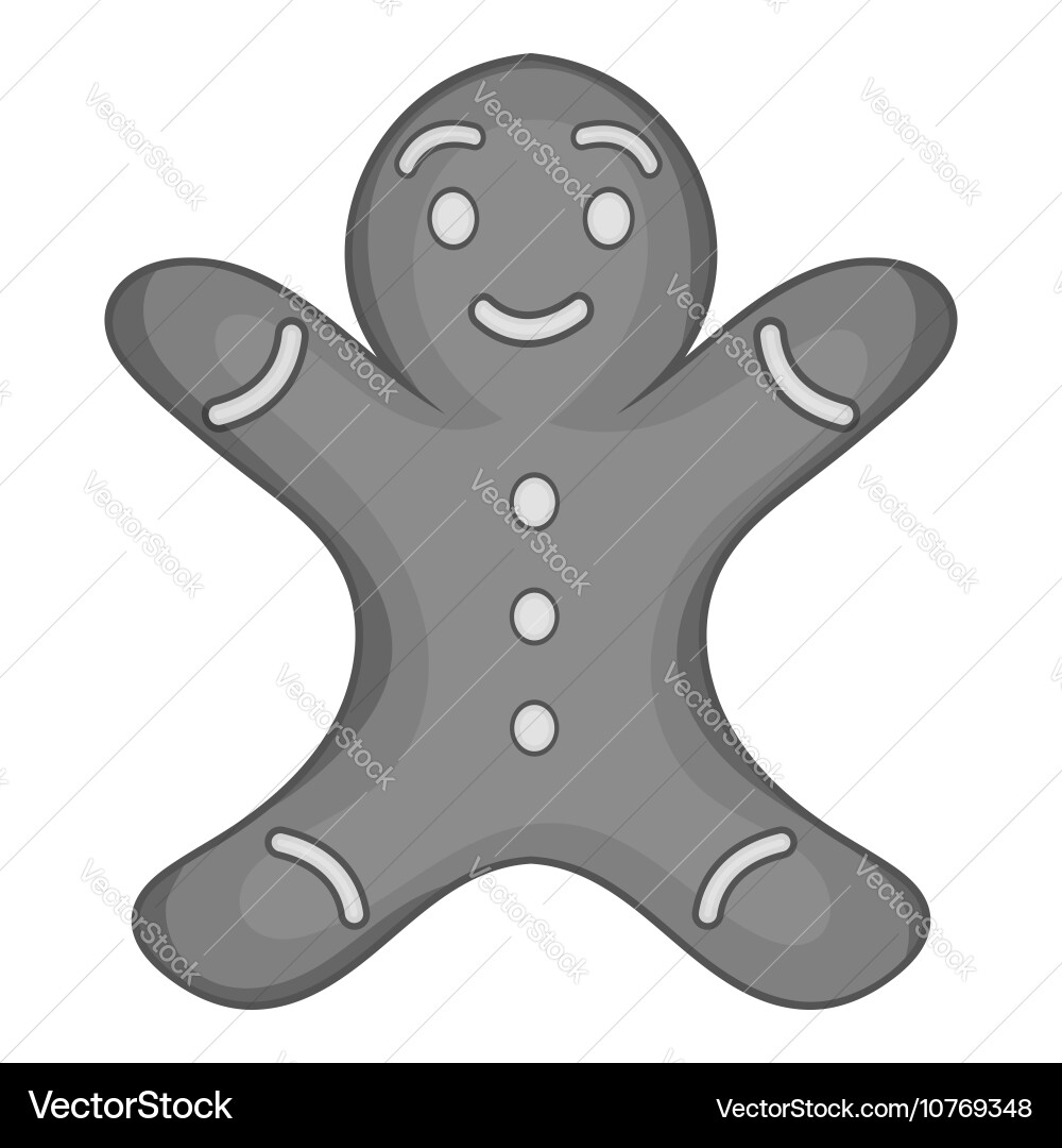 Christmas cookie icon black monochrome style Vector Image