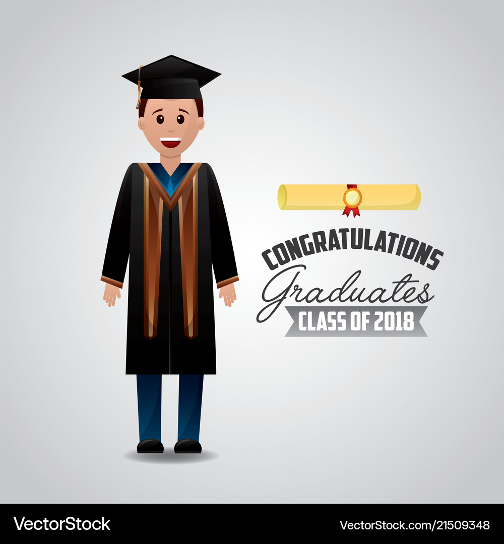 Congratulations graduation card Royalty Free Vector Image