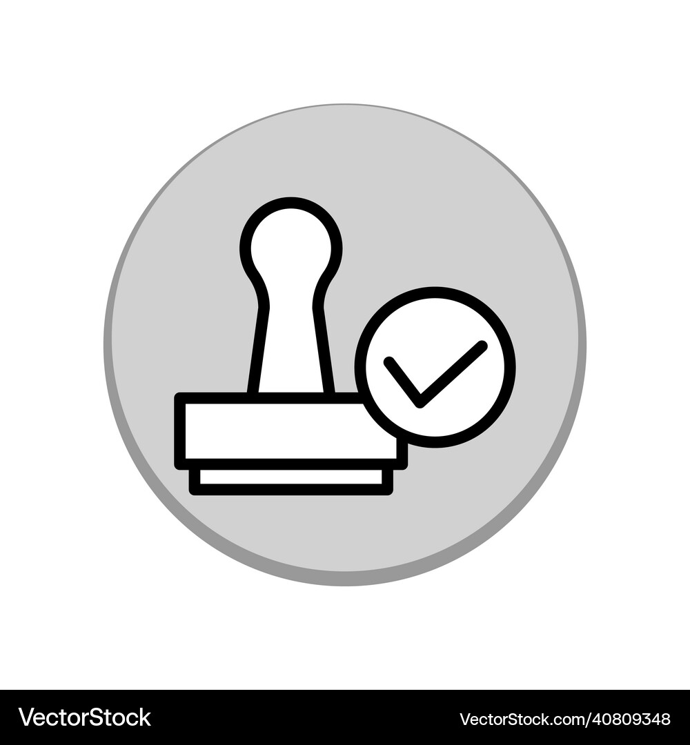 Graphic of stamp icon Royalty Free Vector Image