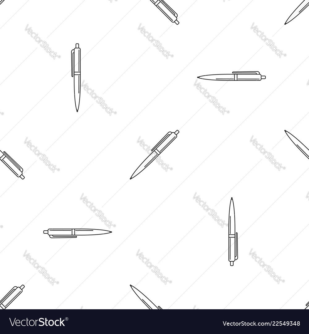 Pen pattern seamless Royalty Free Vector Image