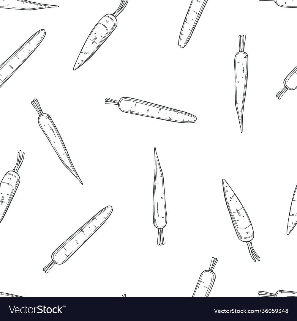 Sketch vegetables pattern Royalty Free Vector Image