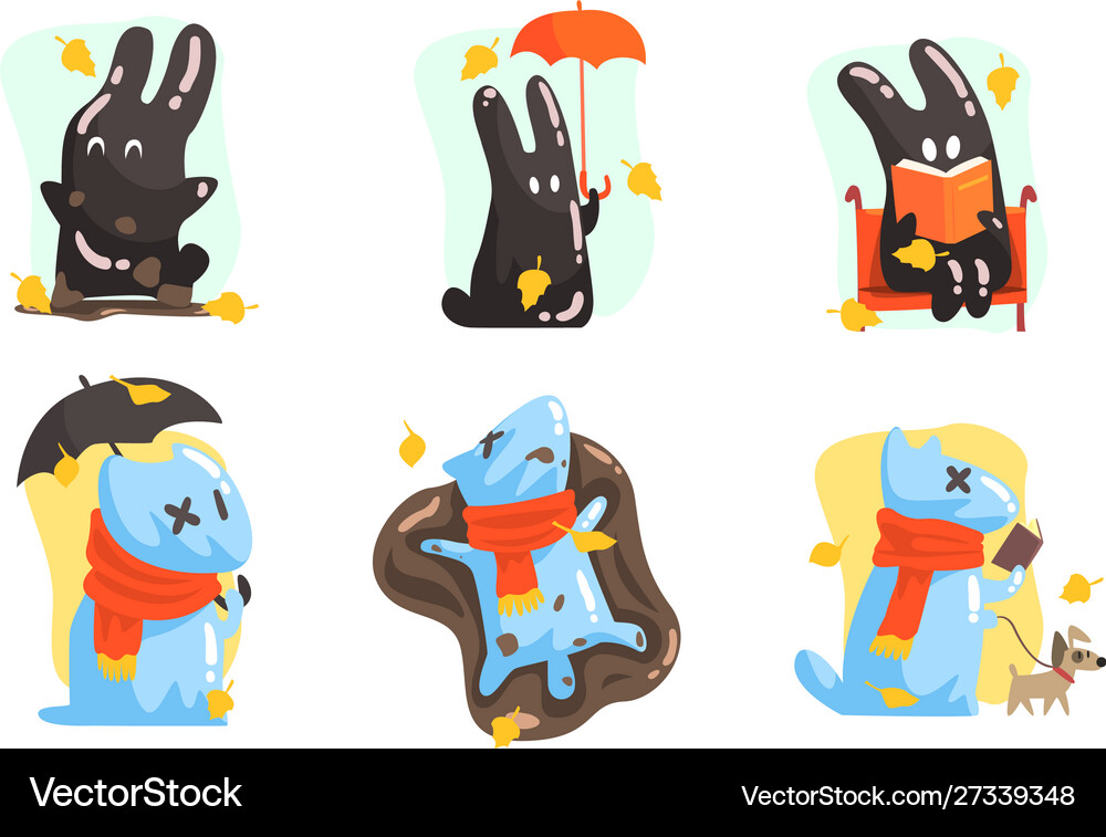 Unusual characters in form a dog made Royalty Free Vector