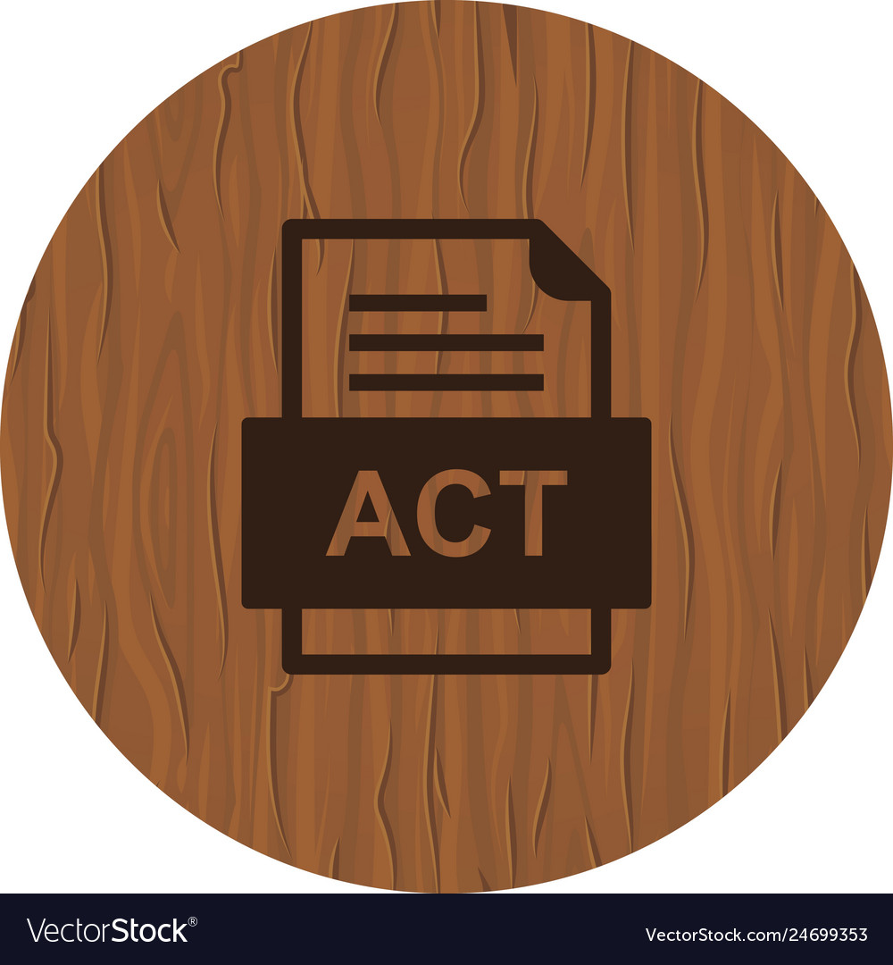 Act file document icon Royalty Free Vector Image