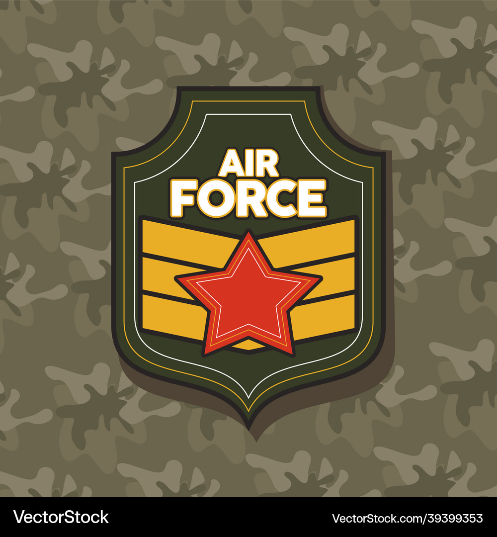 Air force military badge Royalty Free Vector Image