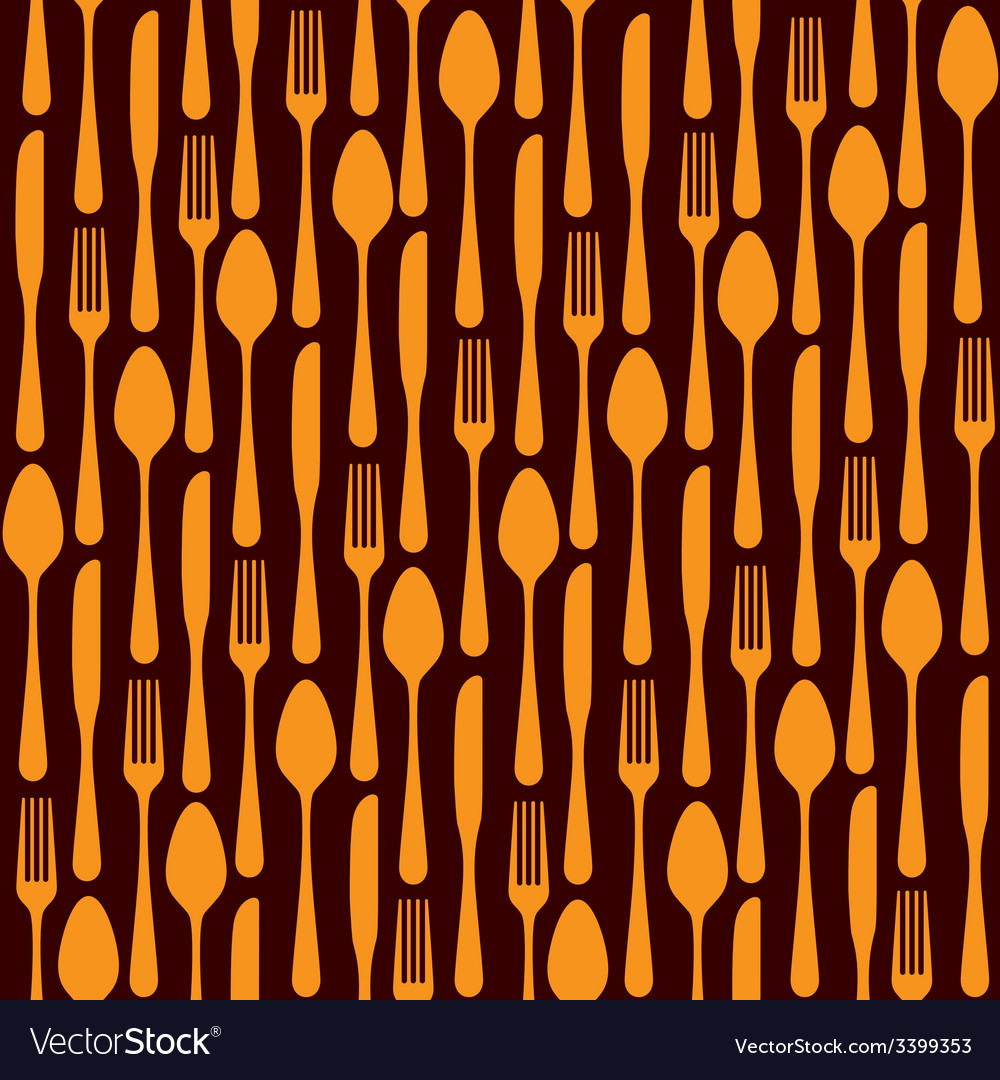 Seamless silverware background Royalty Free Vector Image