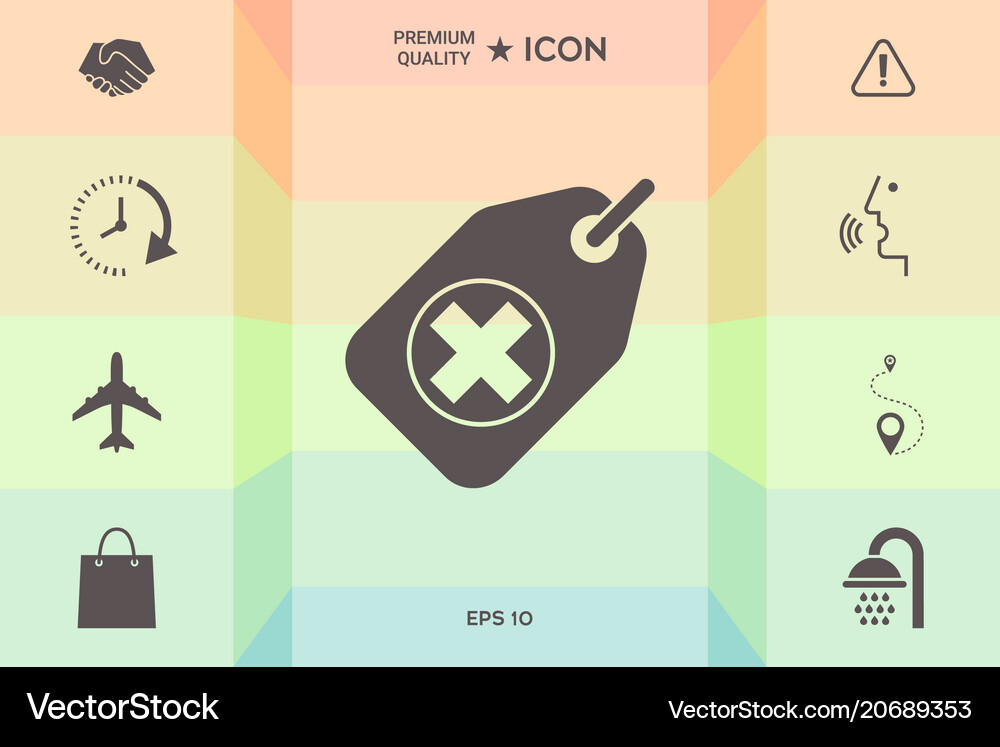 Tag with a medical cross Royalty Free Vector Image