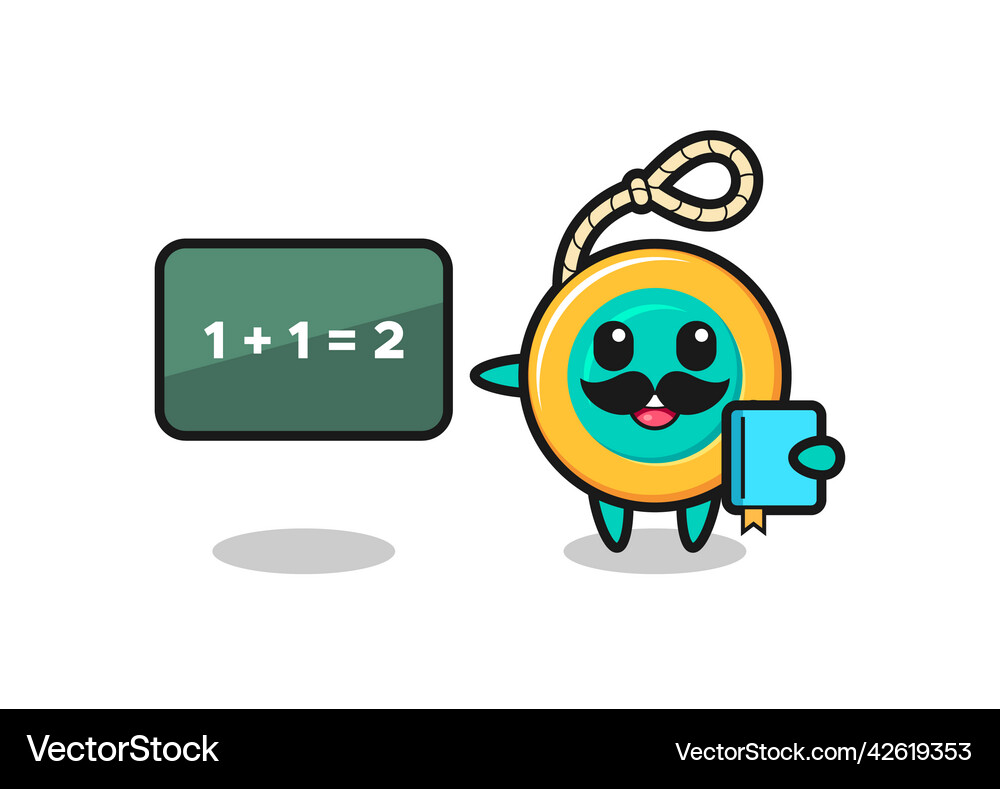 Yoyo character as a teacher Royalty Free Vector Image
