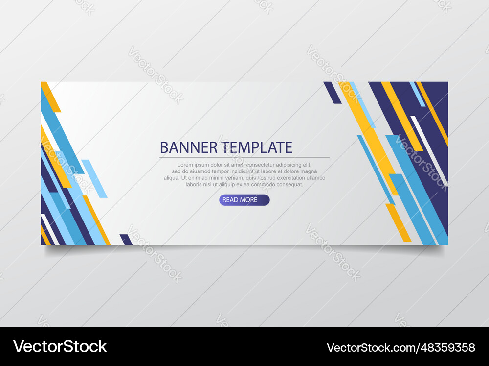 Abstract banner with modern shapes Royalty Free Vector Image