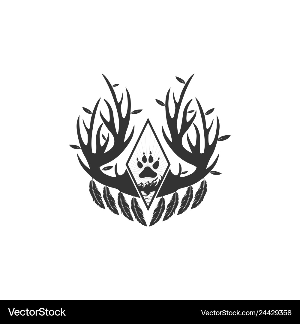 Antlers logo designs inspirations Royalty Free Vector Image