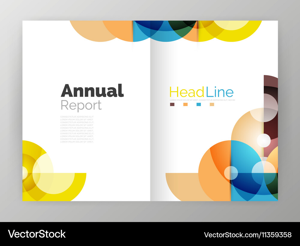 Circle abstract background business annual report Vector Image