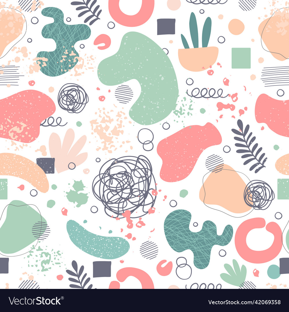 Creative doodle art header with different shapes Vector Image