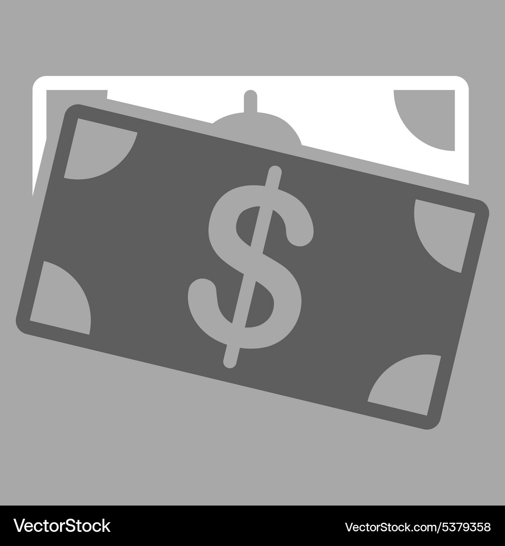 Dollar banknotes icon from business bicolor set Vector Image