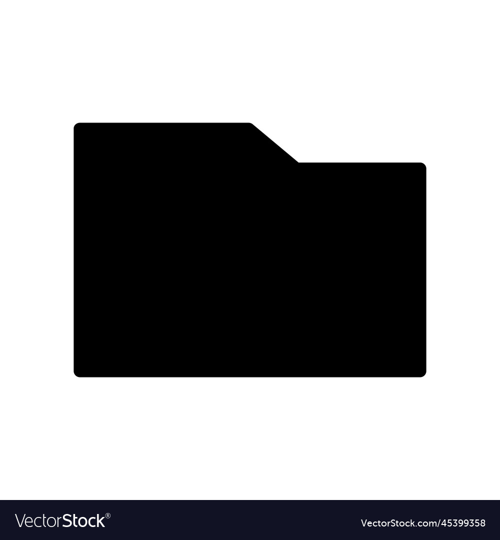 Folder silhouette icon or saving documents Vector Image