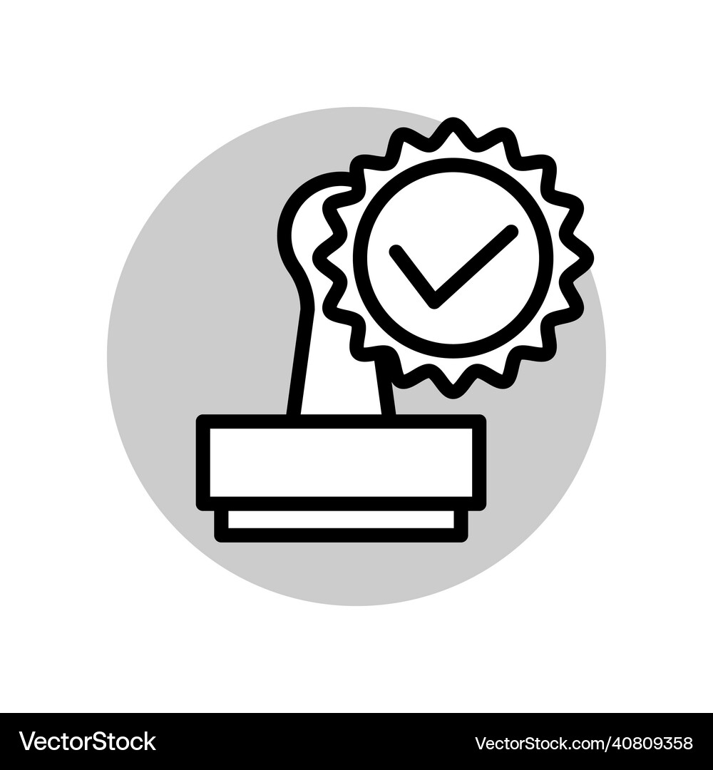 Graphic of stamp icon Royalty Free Vector Image