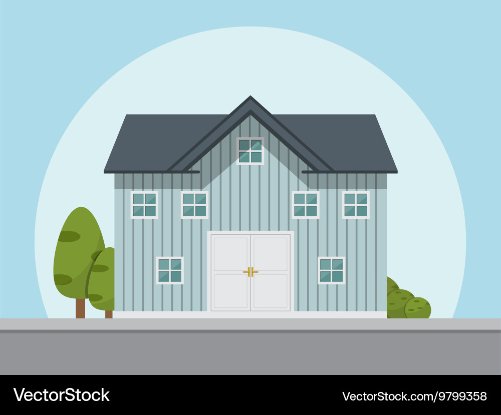 House icon in flat style Royalty Free Vector Image
