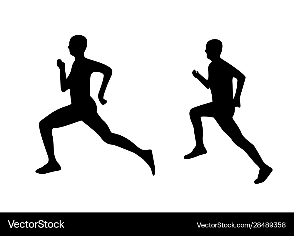 Sprinting Man Silhouette