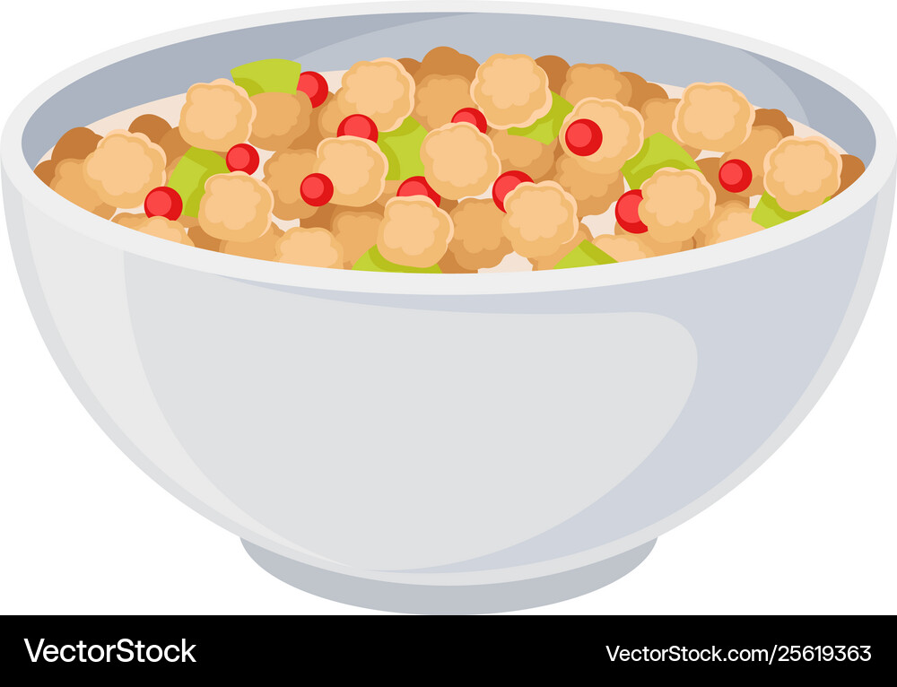 Crispy balls in a ceramic bowl close-up Royalty Free Vector
