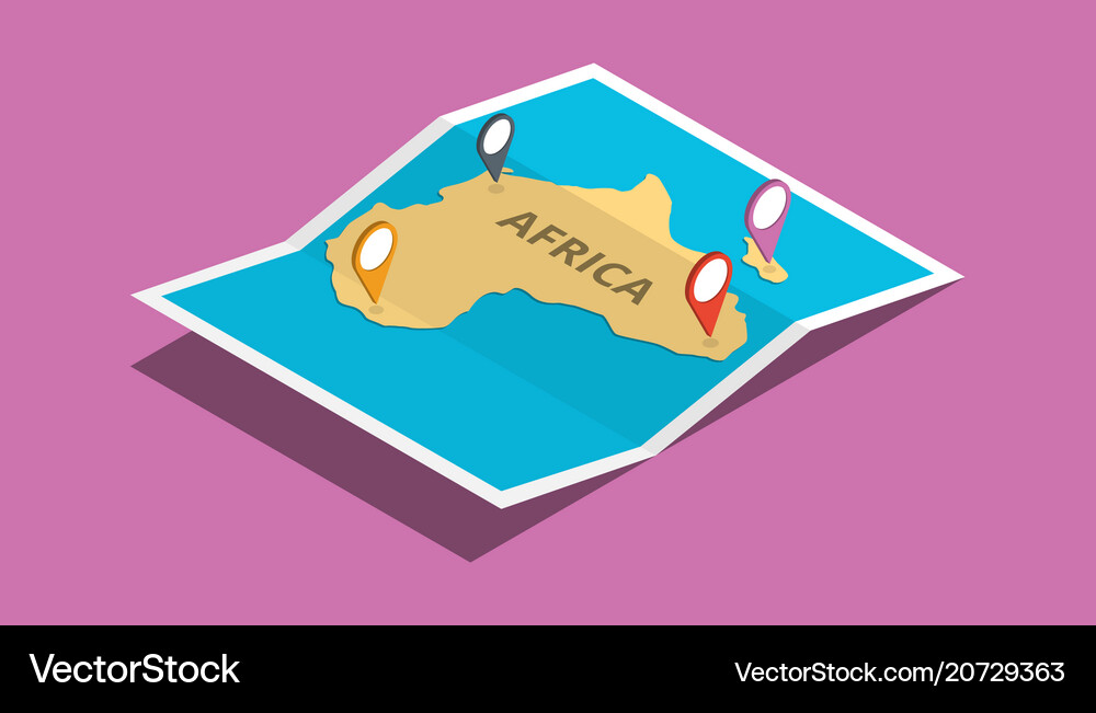 Explore africa nation with maps pin tag location Vector Image