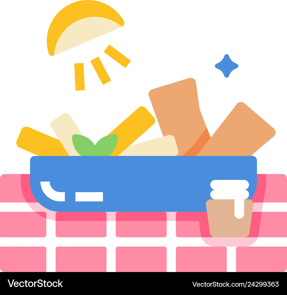 Fish and chip flat Royalty Free Vector Image - VectorStock