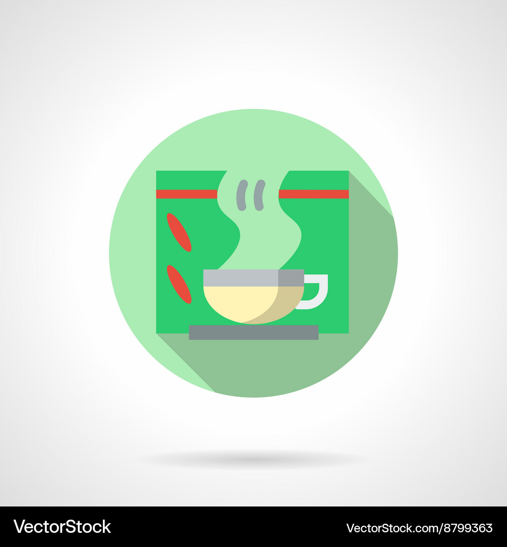 Medical tea flat color design icon Royalty Free Vector Image