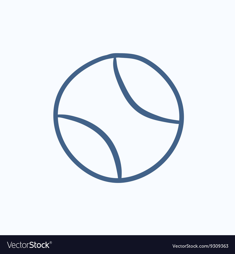 Tennis ball sketch icon Royalty Free Vector Image Tennis ball sketch icon Royalty Free Vector Image
