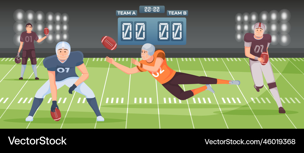 American football Royalty Free Vector Image - VectorStock