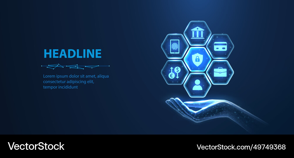 Complex banking secure system Royalty Free Vector Image