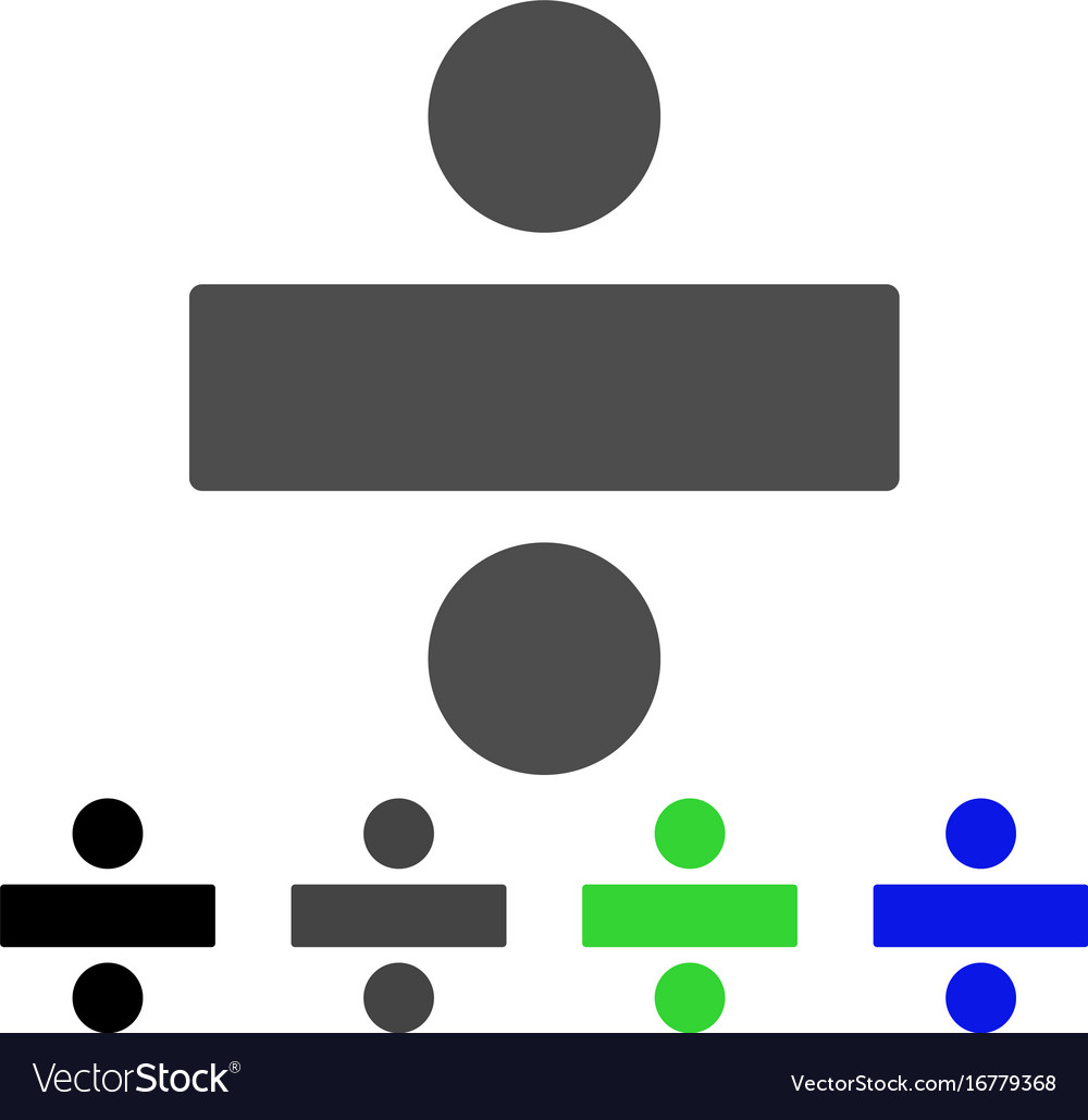 Divide math operation flat icon Royalty Free Vector Image