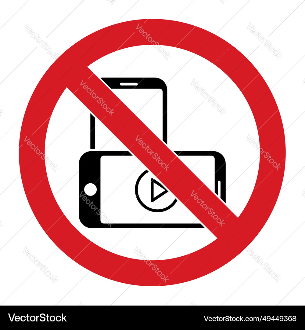 Do not use phone telephone or smartphone Vector Image