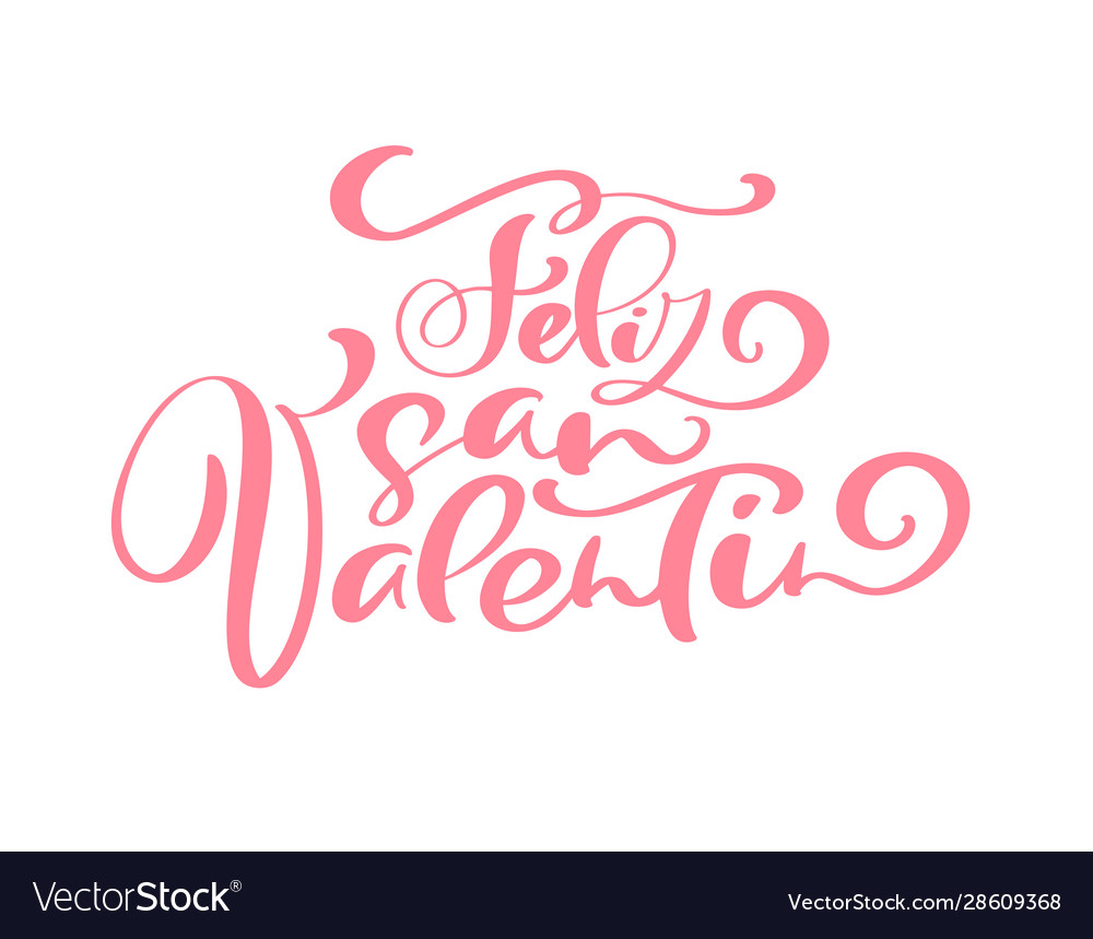 Happy valentines day phrase spanish handmade Vector Image