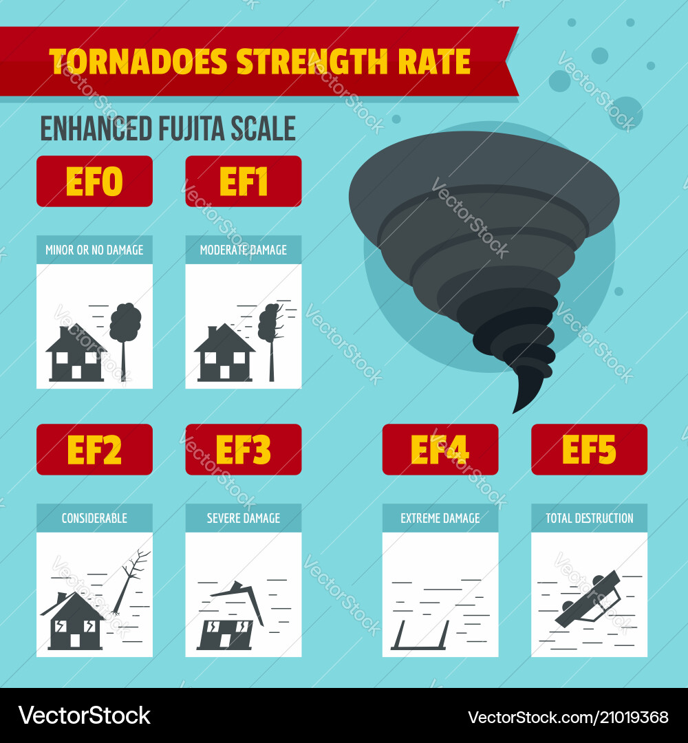 Hurricane storm banner infographic flat style Vector Image