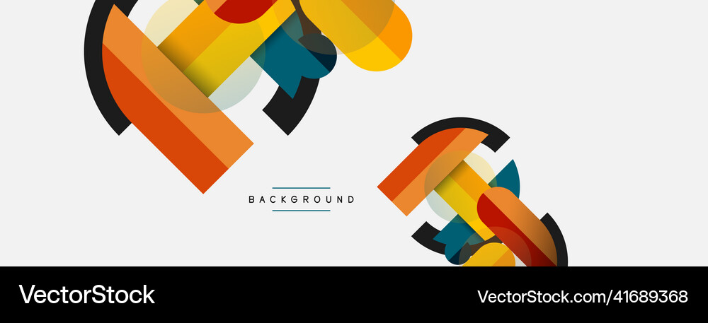 Round geometric shapes lines and circles Vector Image