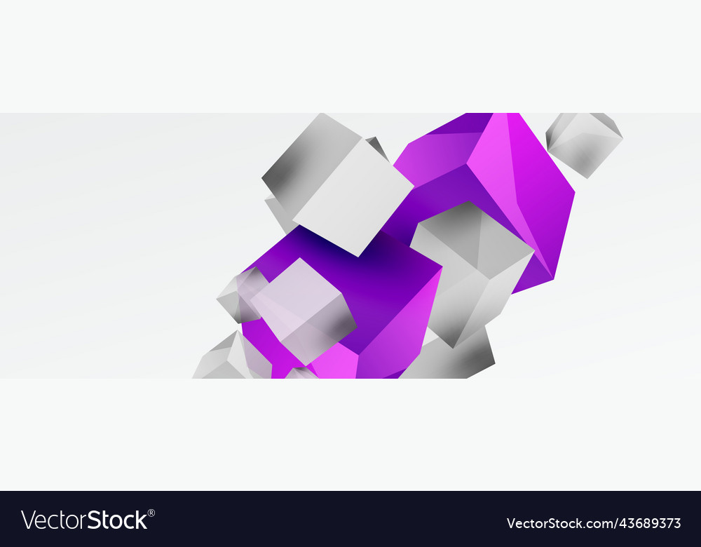 3d Cubes Abstract Background Composition Vector Image
