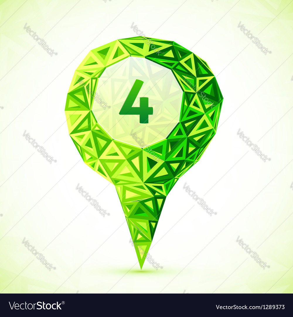 Abstract triangles map location pointer Royalty Free Vector