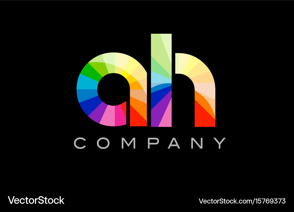 Ah a h alphabet letter mosaic design Royalty Free Vector