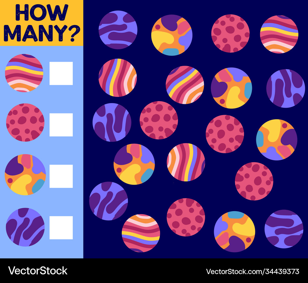 Counting game for preschool children educational Vector Image