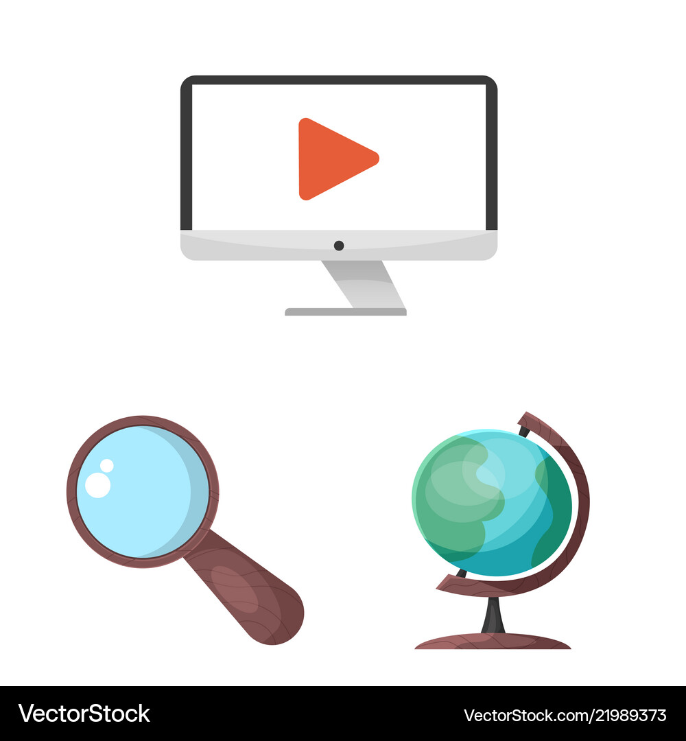 Design of education and learning sign set Vector Image