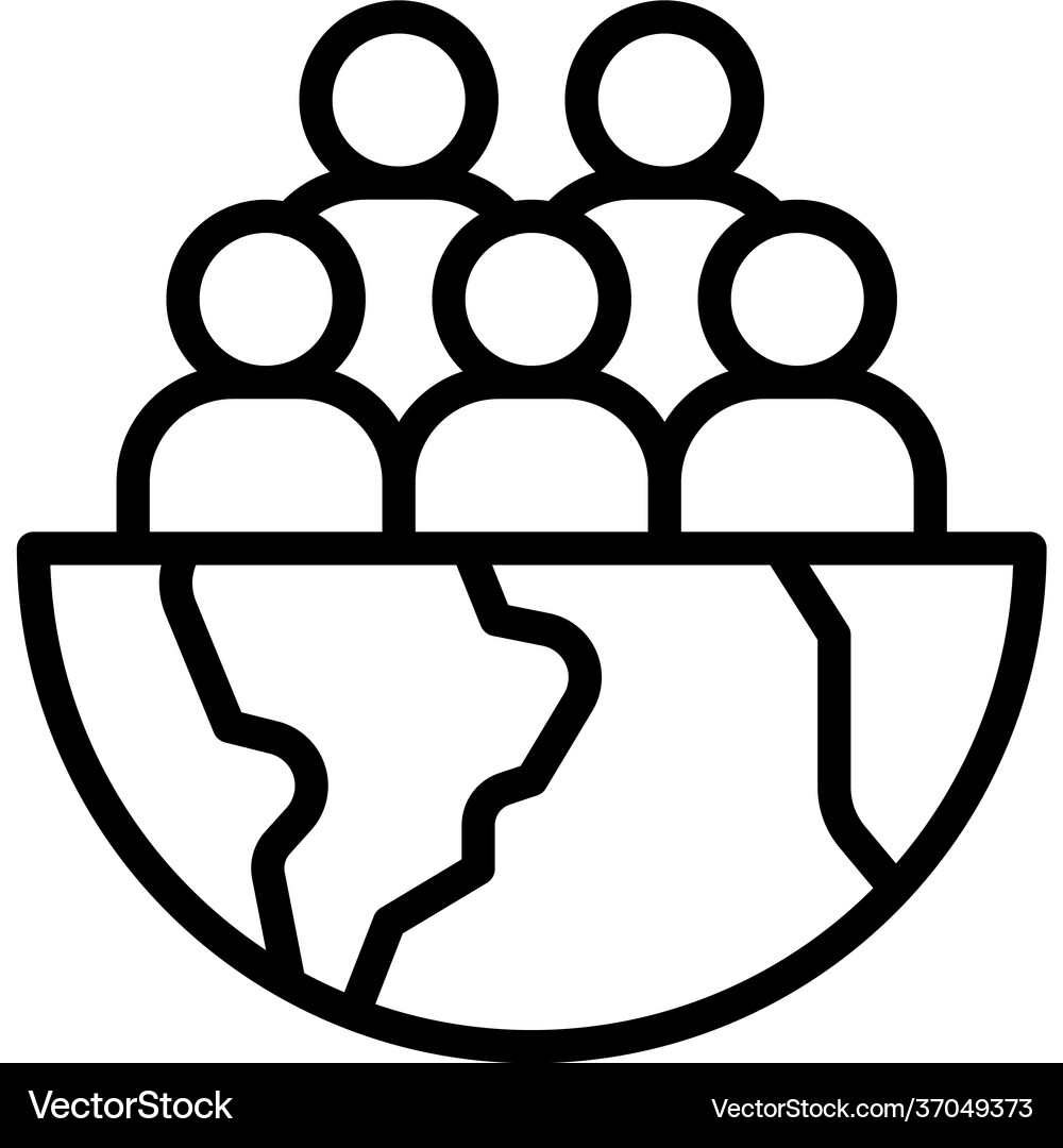 People and half earth icon day related Royalty Free Vector