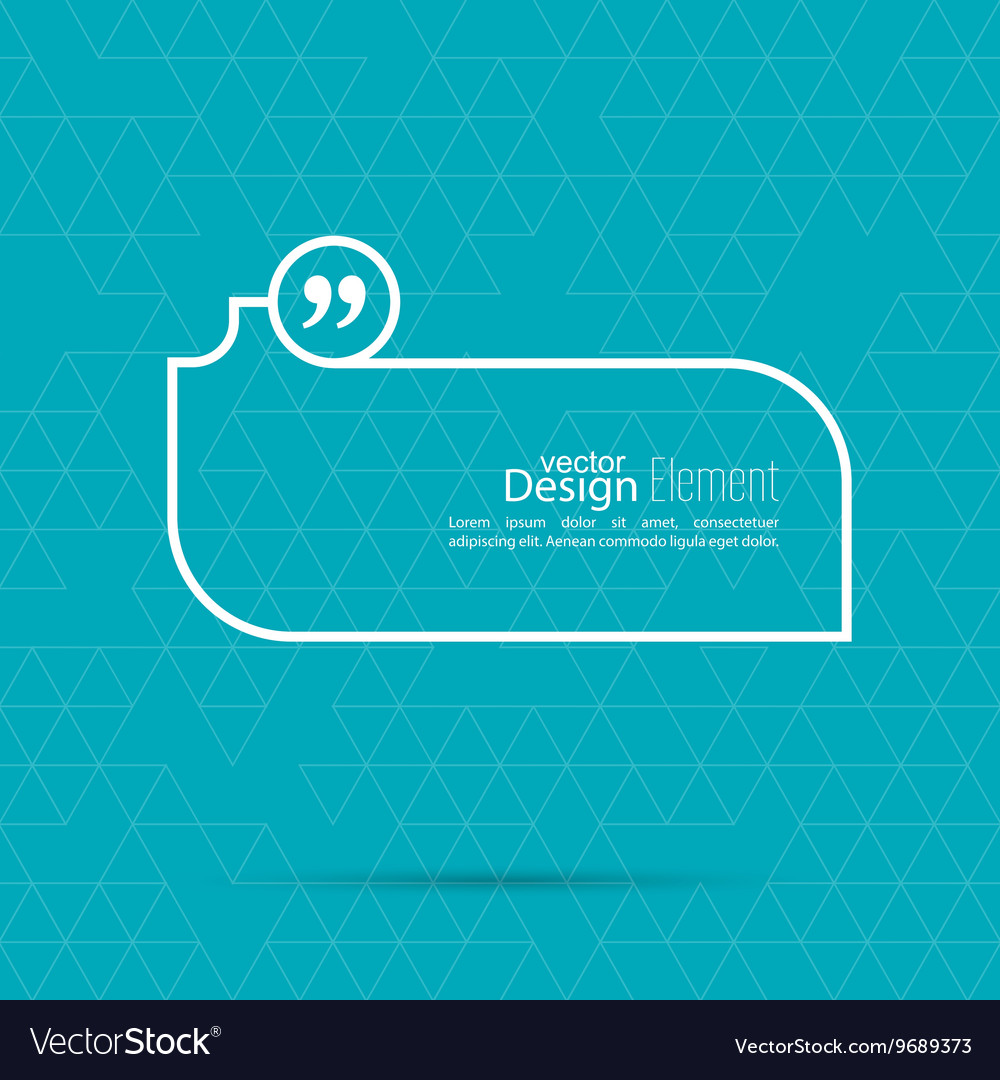 Quotation Mark Speech Bubble Royalty Free Vector Image