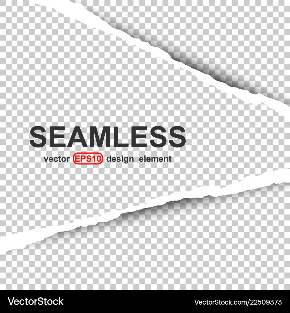 Realistic ripped paper on transparent background Vector Image
