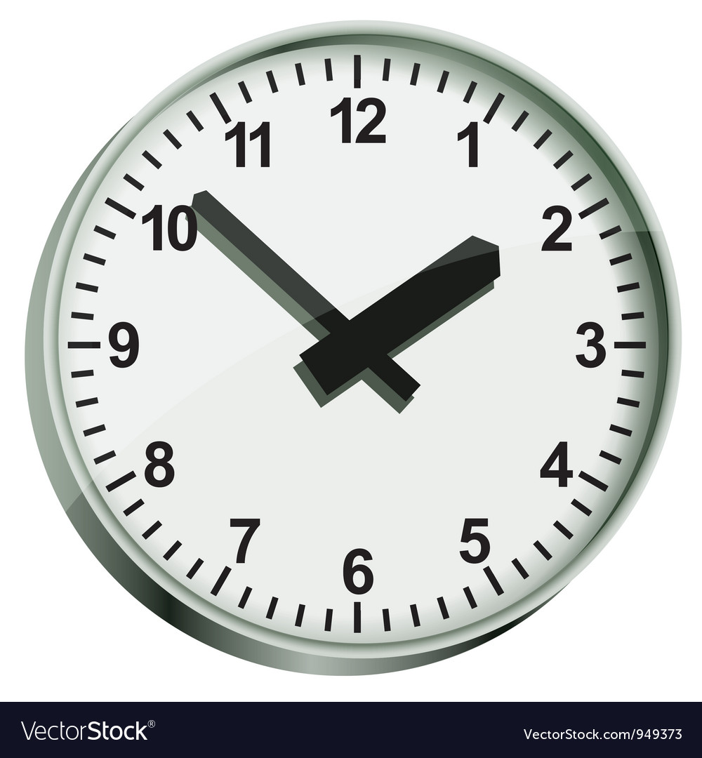 Wall clock Royalty Free Vector Image - VectorStock
