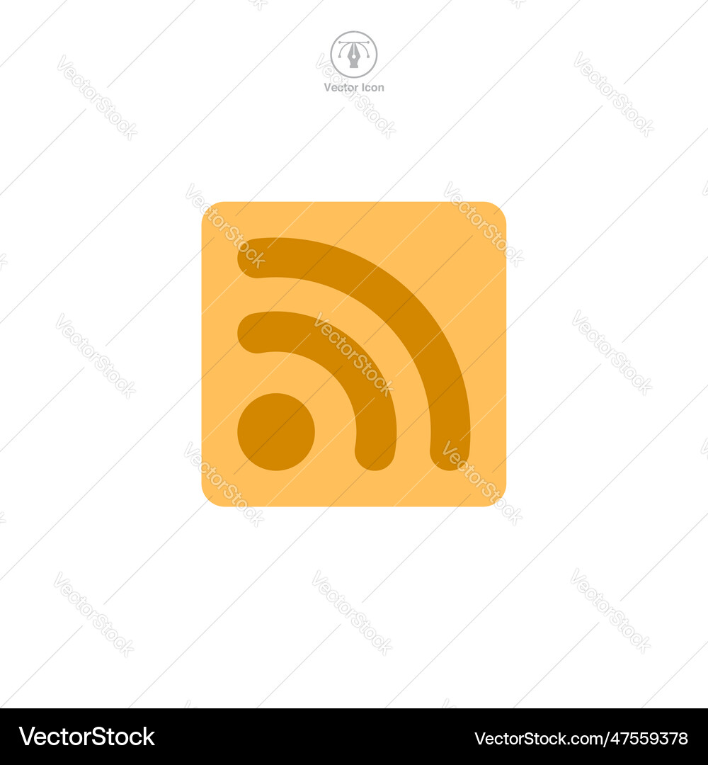 A visually appealing graphic depiction of the rss Vector Image
