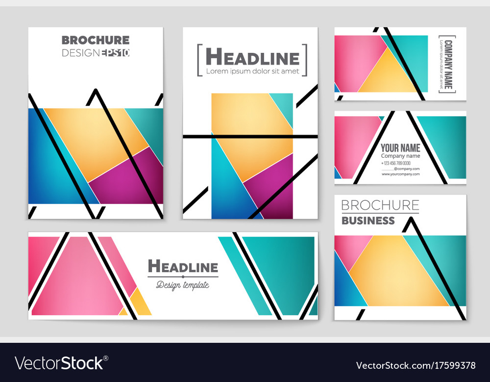 Abstract layout background set for art Royalty Free Vector