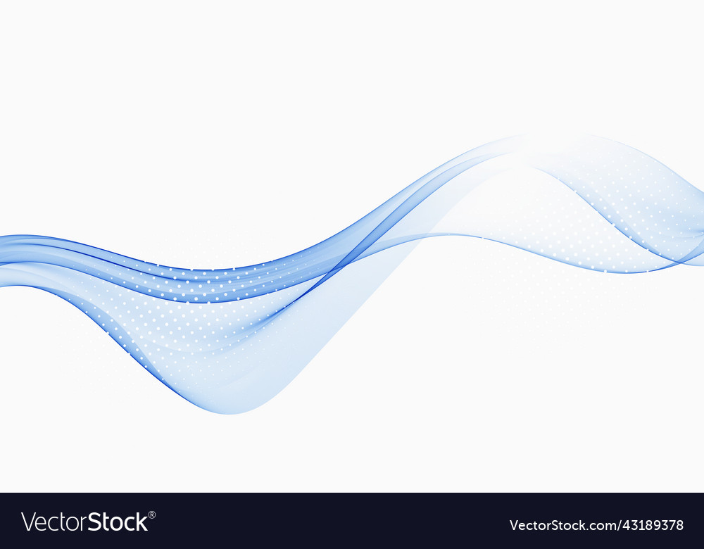 Blue color abstract wave design element Royalty Free Vector