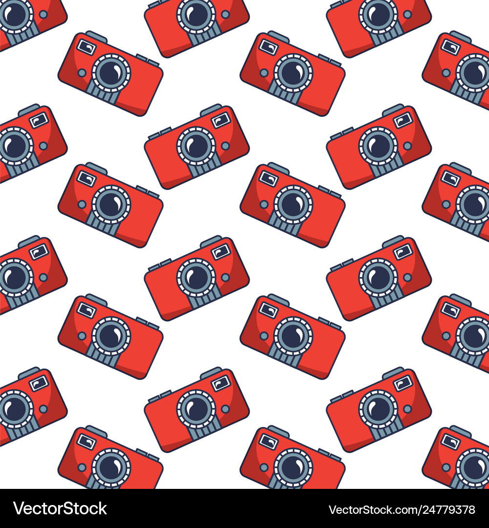 Camera photographic icon pattern Royalty Free Vector Image