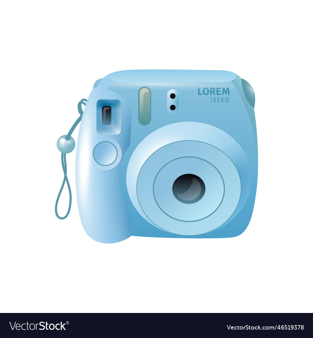 Realistic instant camera Royalty Free Vector Image Realistic instant camera Royalty Free Vector Image