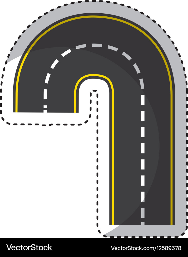 Road street isolated icon Royalty Free Vector Image