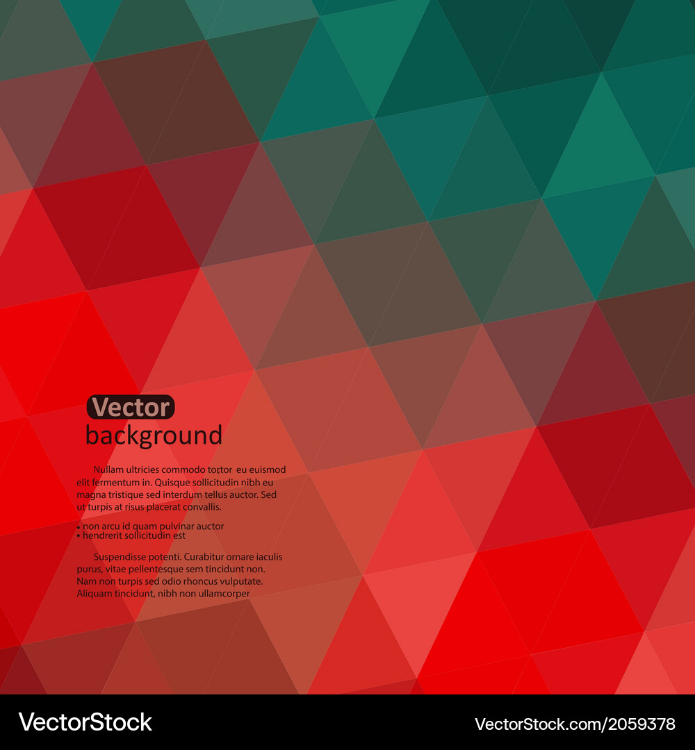 Spectrum geometric background made of triangles Vector Image